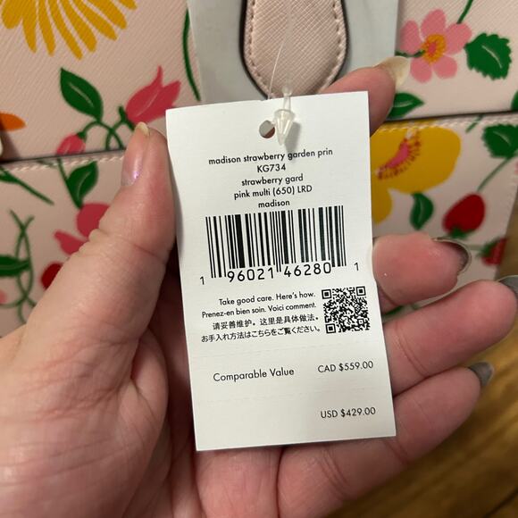 kate spade | Bags | Kate Space Madison Strawberry Garden Prin Crossbody ...